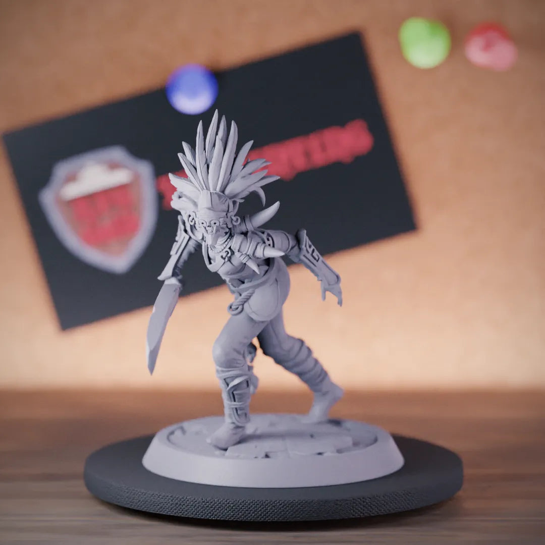 Warrior 5e | DnD Female Tribe Warrior Miniature | RPG Guild