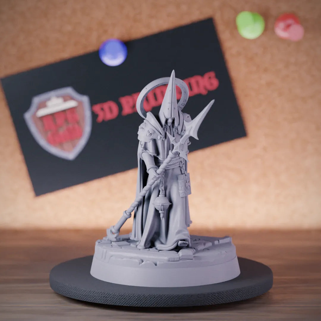 Crusader 5e | DnD Human Death Priest Miniature | RPG Guild