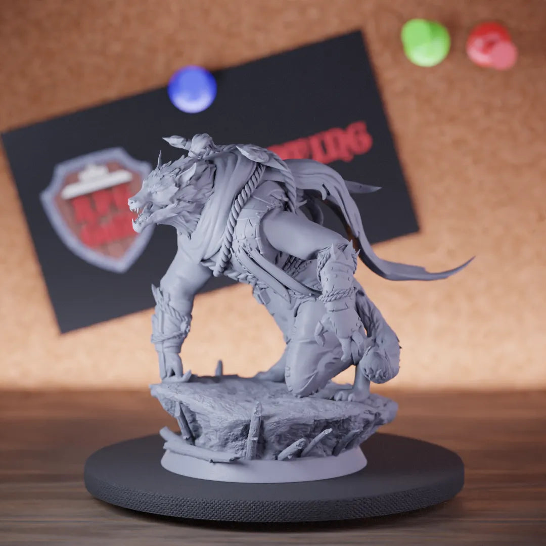 Werewolf 5e | DnD Werewolf Bandit Chief Miniature | RPG Guild