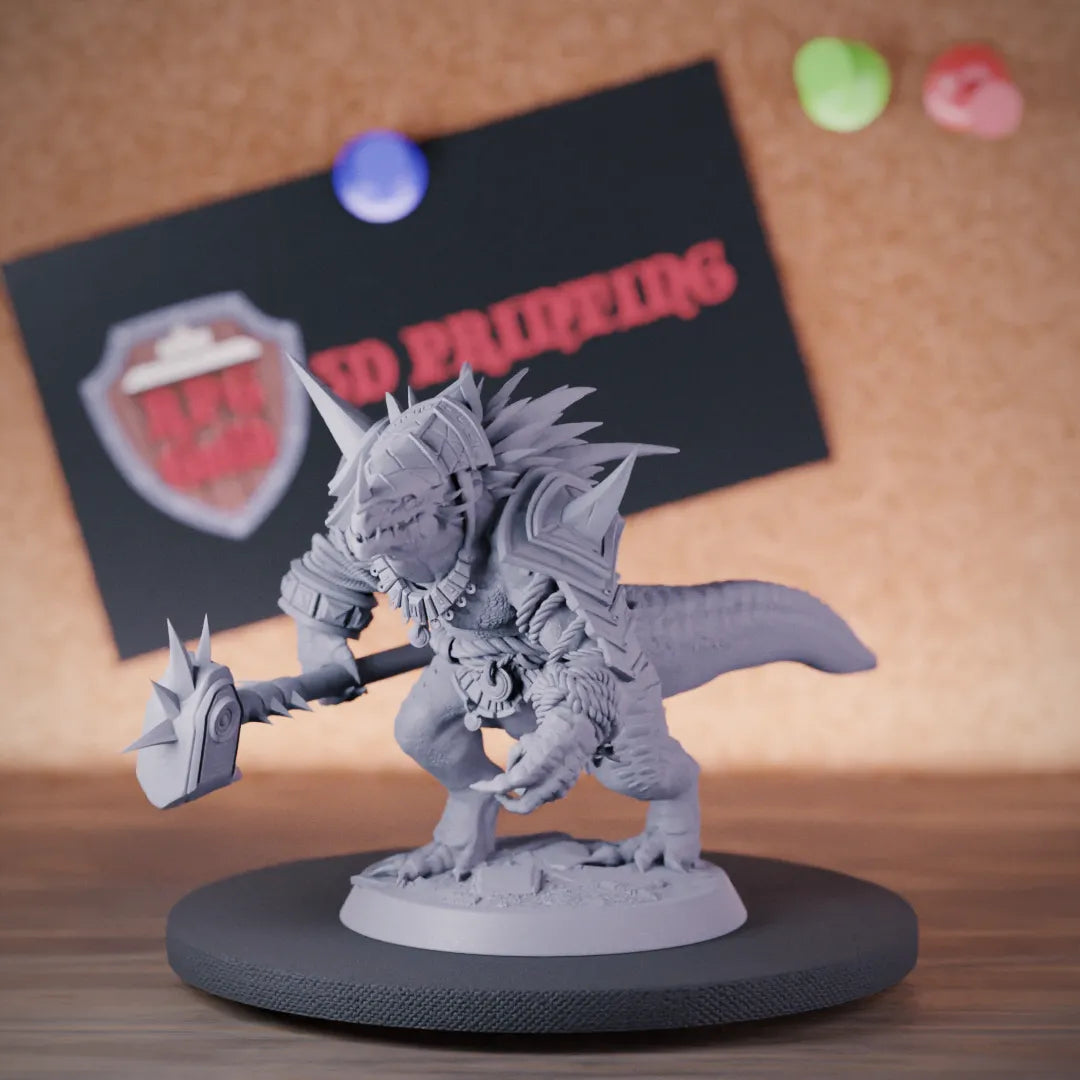 Lizardfolk 5e | DnD Lizardfolk Fighter Netherblood Miniature – RPG Guild