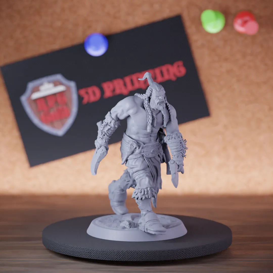 Orc 5e | DnD Orc Barbarian Soldier Miniature | RPG Guild