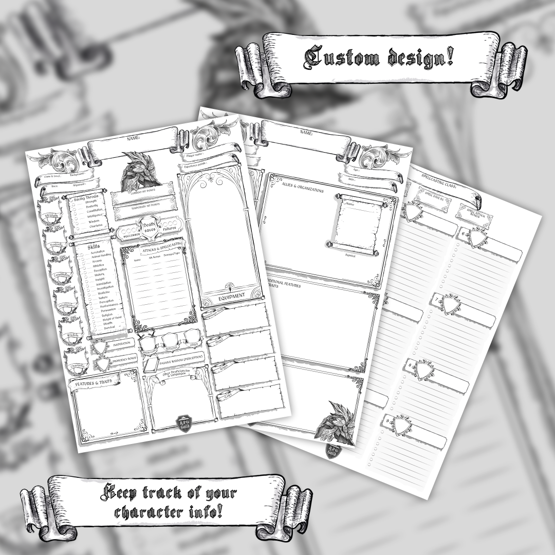 Printable DnD 5e Character Sheet PDF - Paladin | RPG Guild