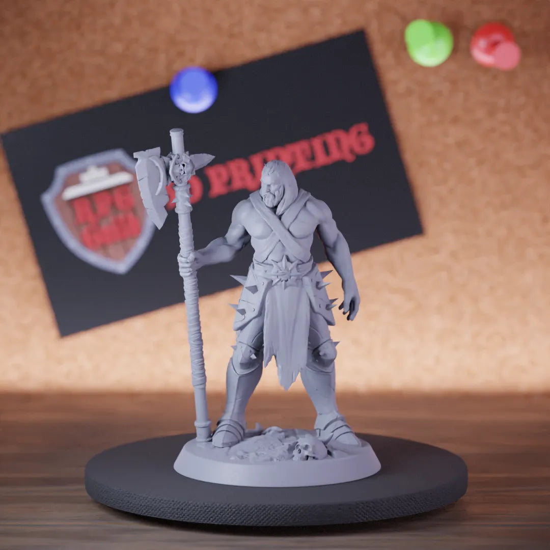 Barbarian 5e | DnD Barbarian Human Halberd Miniature | RPG Guild